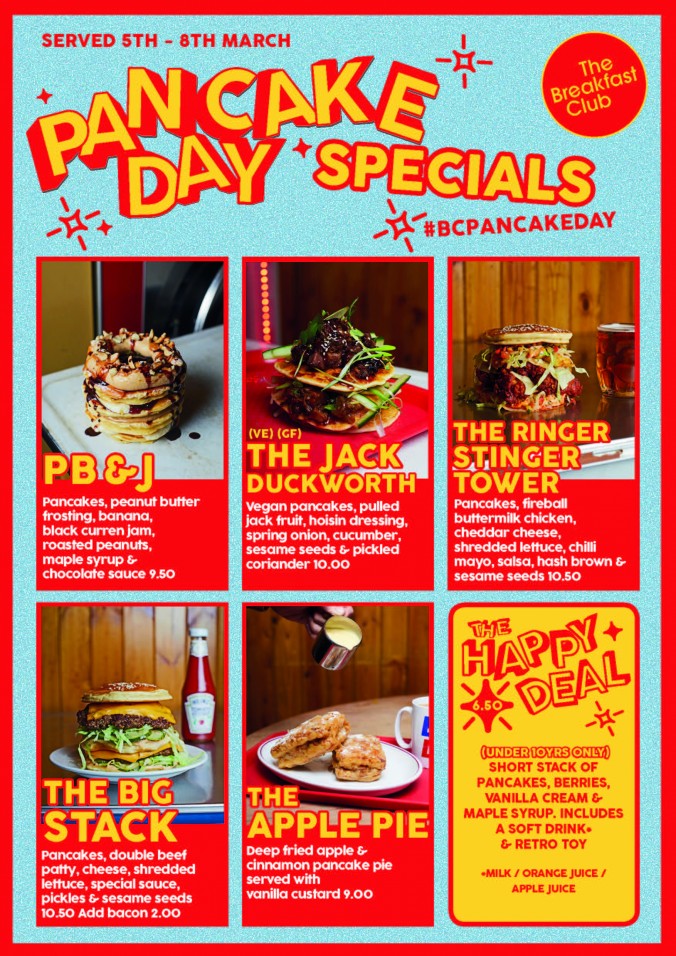 Menu - The Breakfast Club